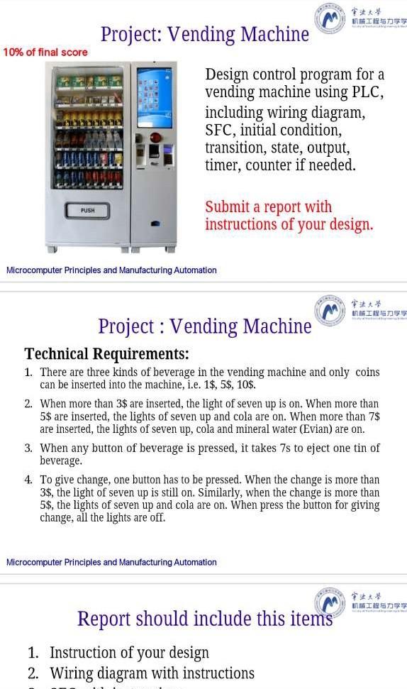 Solved M 斯瑞工程与力学学 Project Vending Machine 10 Of Final 
