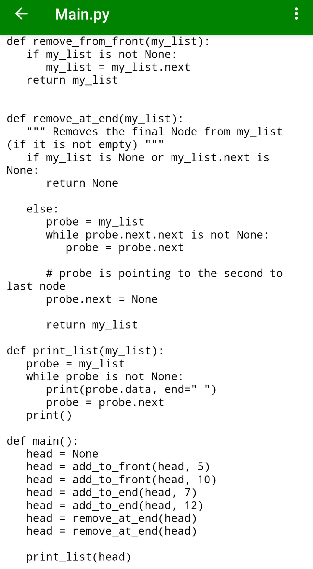 Solved Description . Copy the included Node class into a | Chegg.com