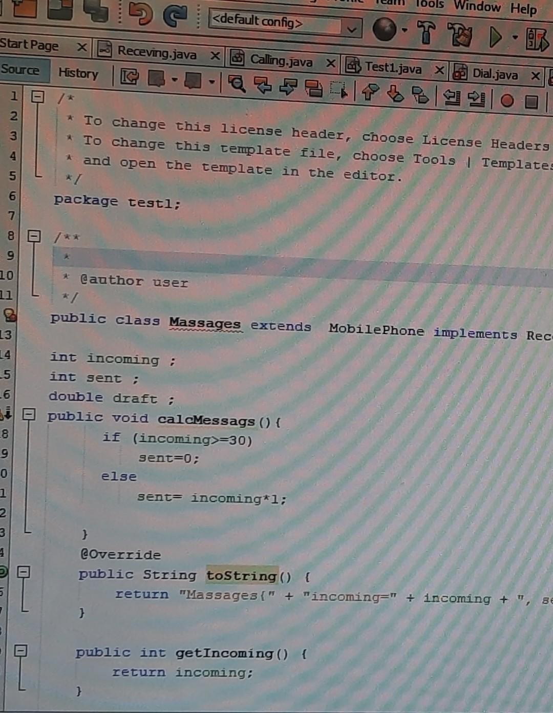 Solved bols Window Help Start Page R х Receving.java X | Chegg.com