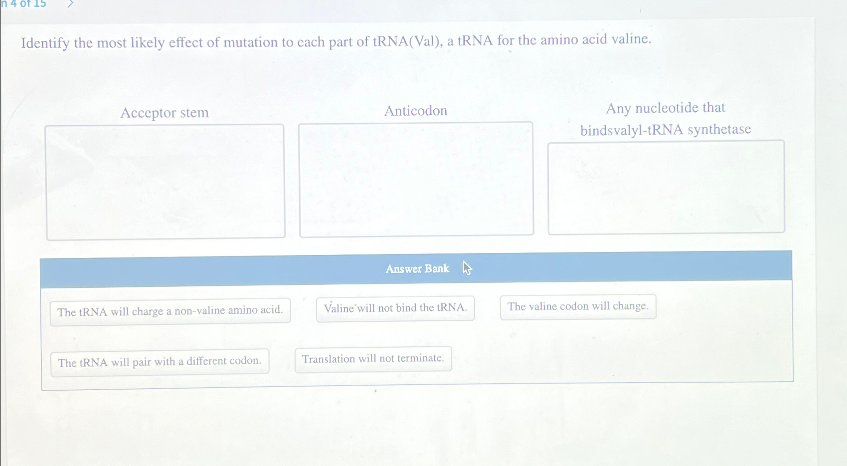 Solved Identify the most likely effect of mutation to each | Chegg.com