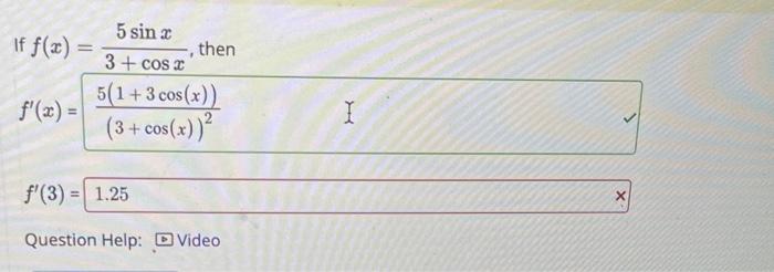 Solved If f(x)=5x(sinx+cosx), find | Chegg.com