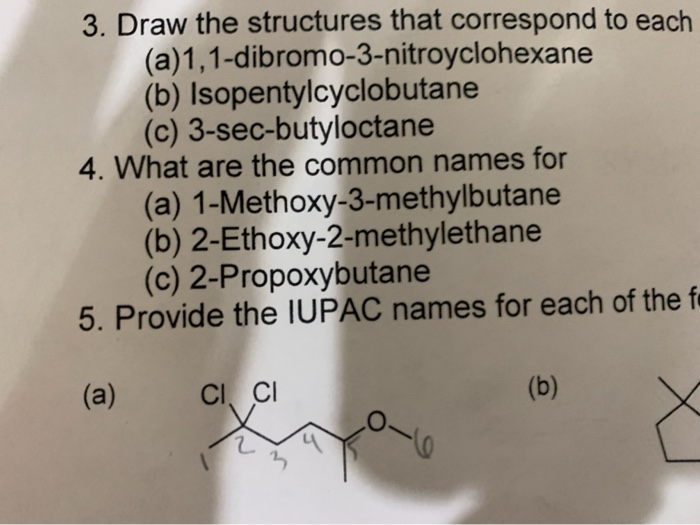 Solved 3. Draw the structures that correspond to each | Chegg.com
