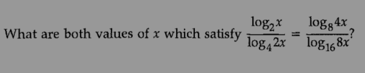 Solved What are both values of x ﻿which satisfy | Chegg.com