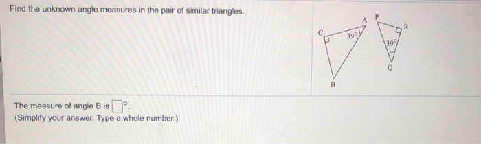 Solved Find the unknown angle measures in the pair of | Chegg.com