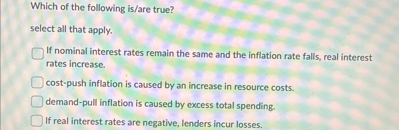 Solved Which of the following is/are true?select all that | Chegg.com
