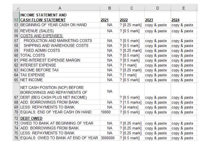 Solved Refer To Table 1 Write The Excel Formula For Each Chegg