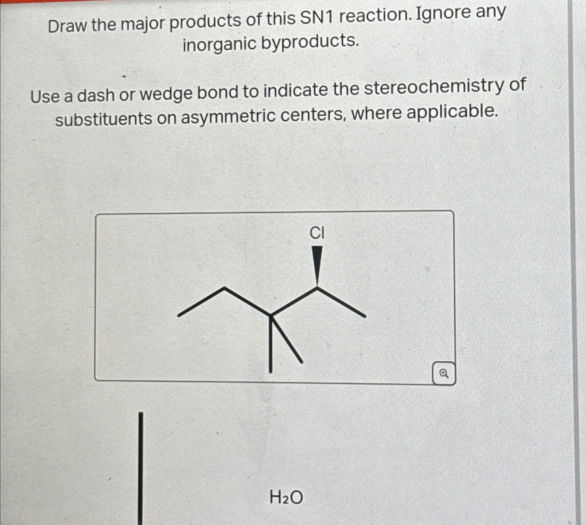 [Solved]: Draw the major products of this SN1 reaction. Igno