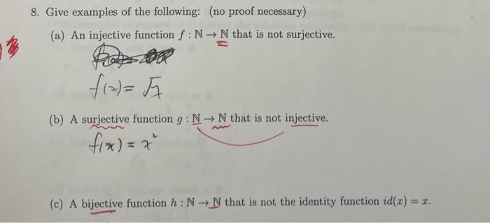 Solved 8. Give examples of the following: (no proof | Chegg.com