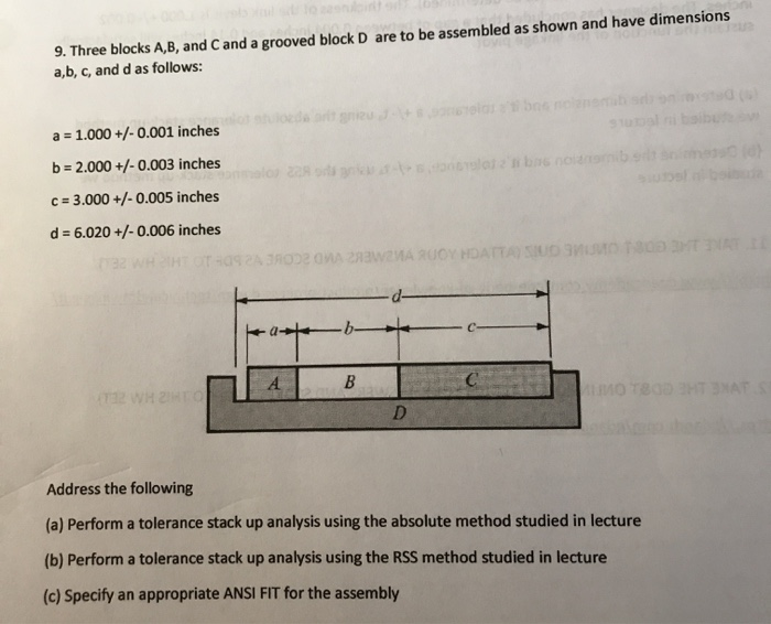 Solved 9. Three blocks A,B, and C and a grooved block D are | Chegg.com