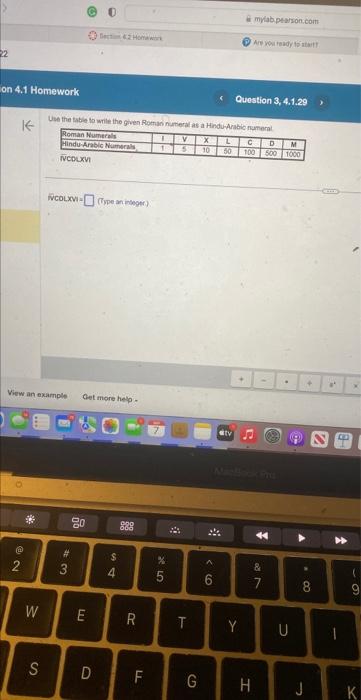 Solved Use the kabe to write the given Roman numeral as a | Chegg.com