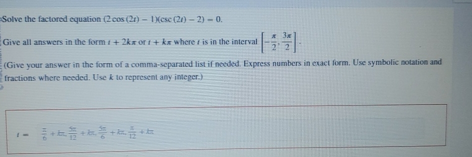 Solved Solve the factored equation | Chegg.com