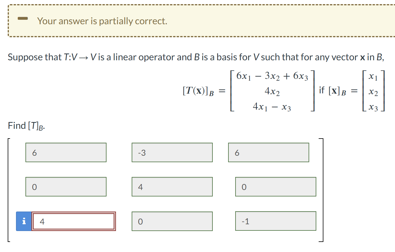 Solved Suppose that T:V→V ﻿is a linear operator and B ﻿is a | Chegg.com
