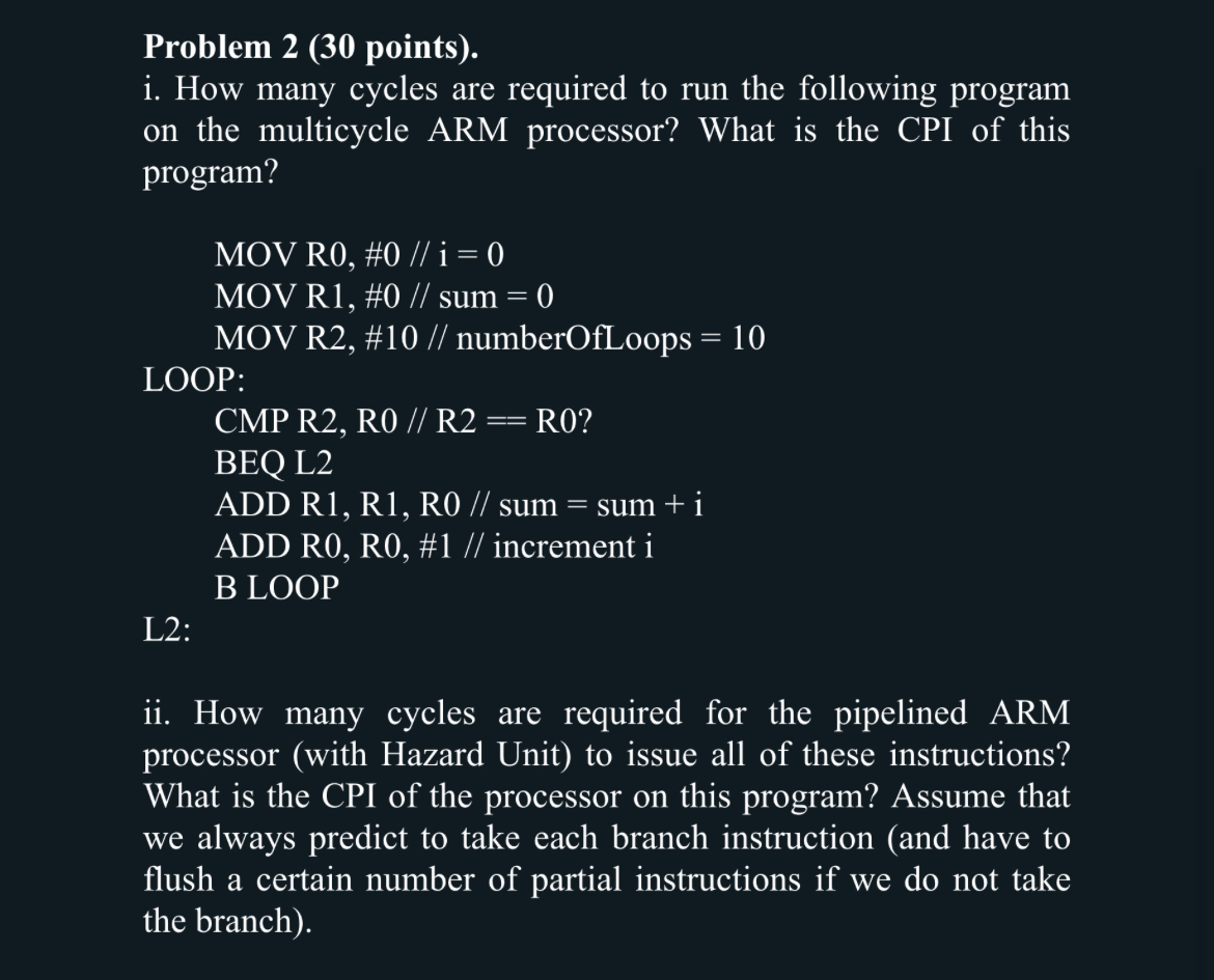 Solved Problem 2 (30 ﻿points).i. ﻿How many cycles are | Chegg.com