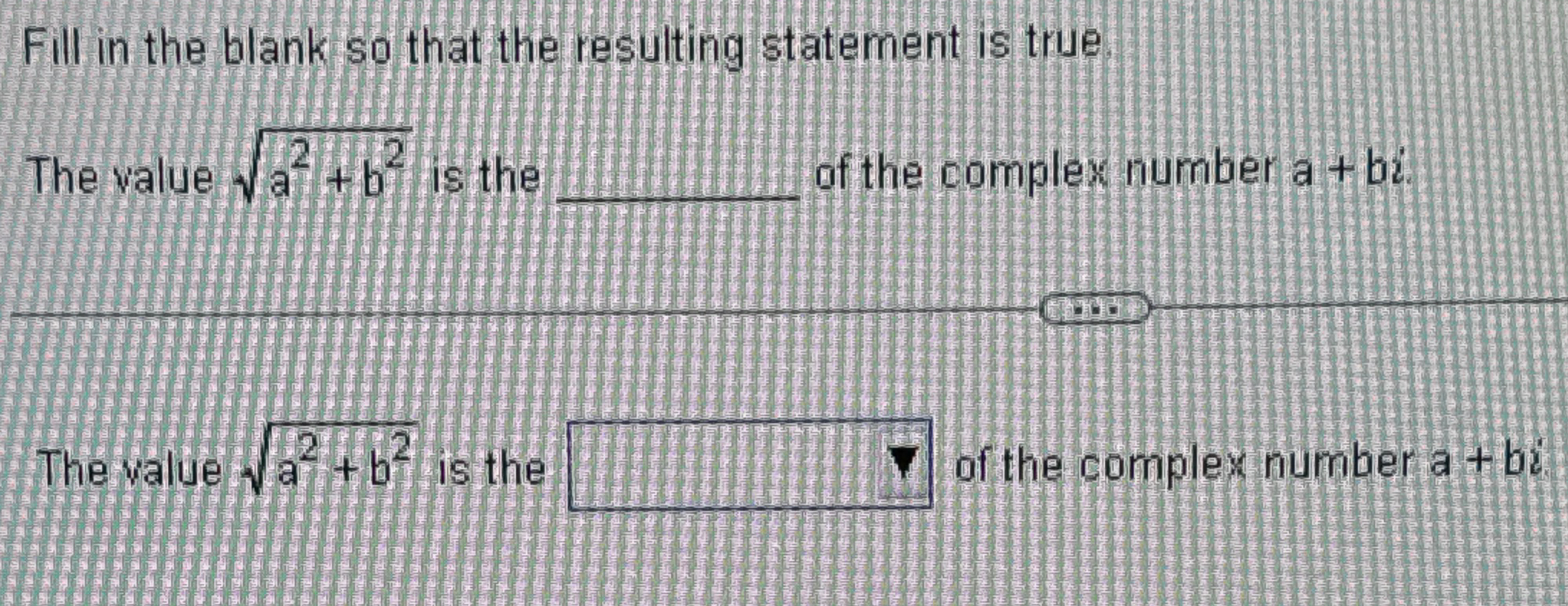 Solved Fill in the blank so that the resulting statement is | Chegg.com