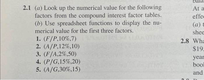 Solved 2.1 (a) Look up the numerical value for the following | Chegg.com
