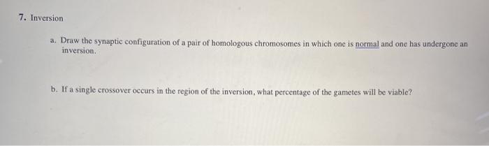 Solved 7. Inversion a. Draw the synaptic configuration of a | Chegg.com