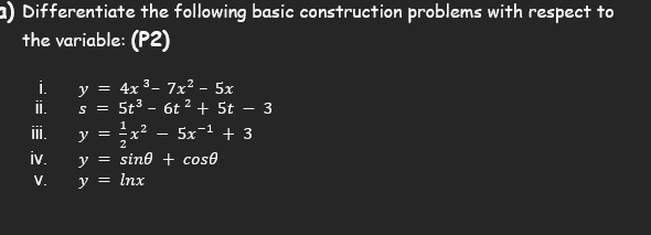 Solved Demonstrate Using Simple Differential Calculus