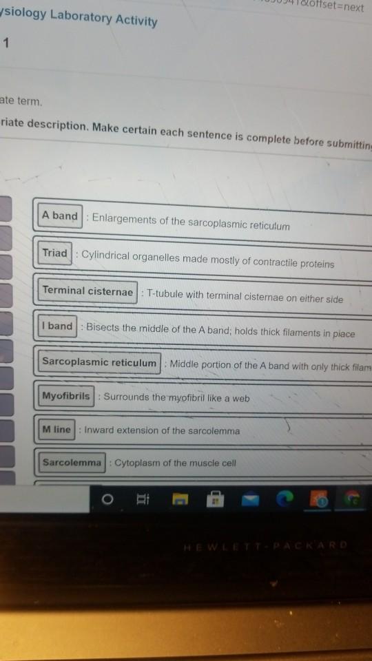 match each key term to the appropriate description. | Chegg.com