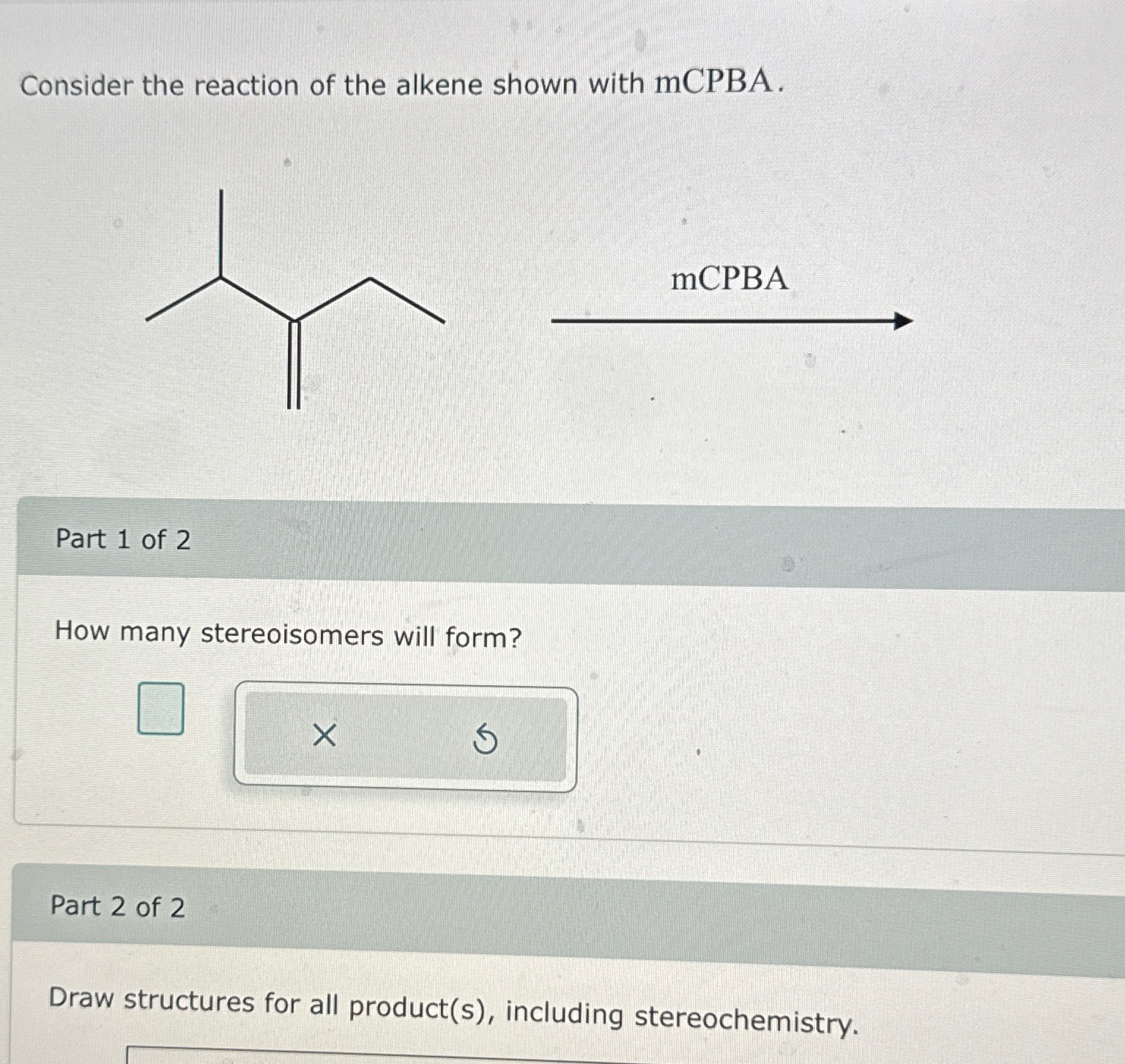 Solved Consider the reaction of the alkene shown with | Chegg.com