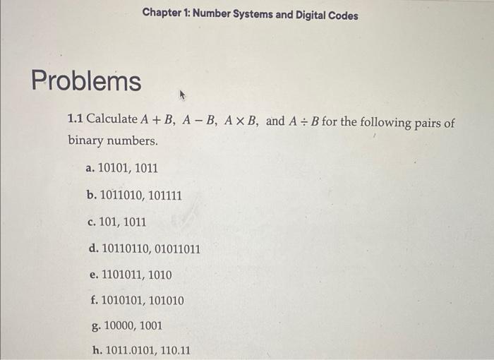 Solved Problems:1.1 (a) and (c) Note: Only perform the | Chegg.com