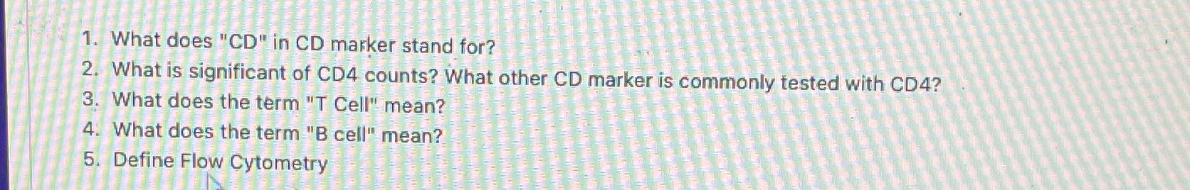 Solved What does "CD" ﻿in CD makker stand for?What is | Chegg.com