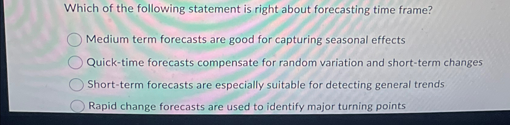 Solved Which Of The Following Statement Is Right About