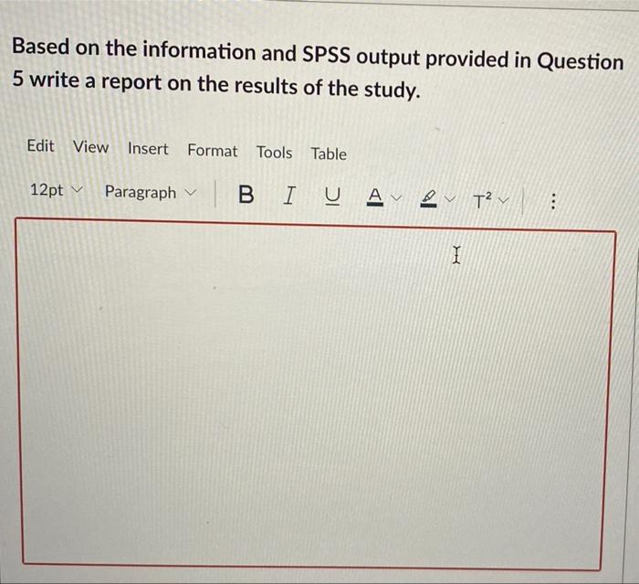 Solved Based on the information and SPSS output provided in | Chegg.com