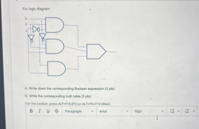 Solved For logic diagram A. Write down the corresponding | Chegg.com