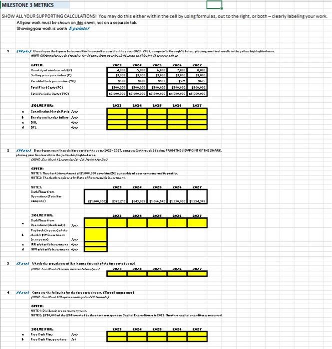 Solved MILESTONE 3 FINANCIAL STATEMENTS The financial | Chegg.com