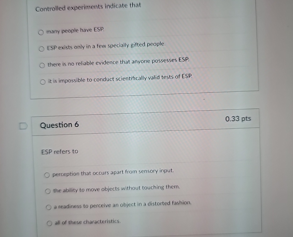 Solved Controlled experiments indicate thatmany people have | Chegg.com