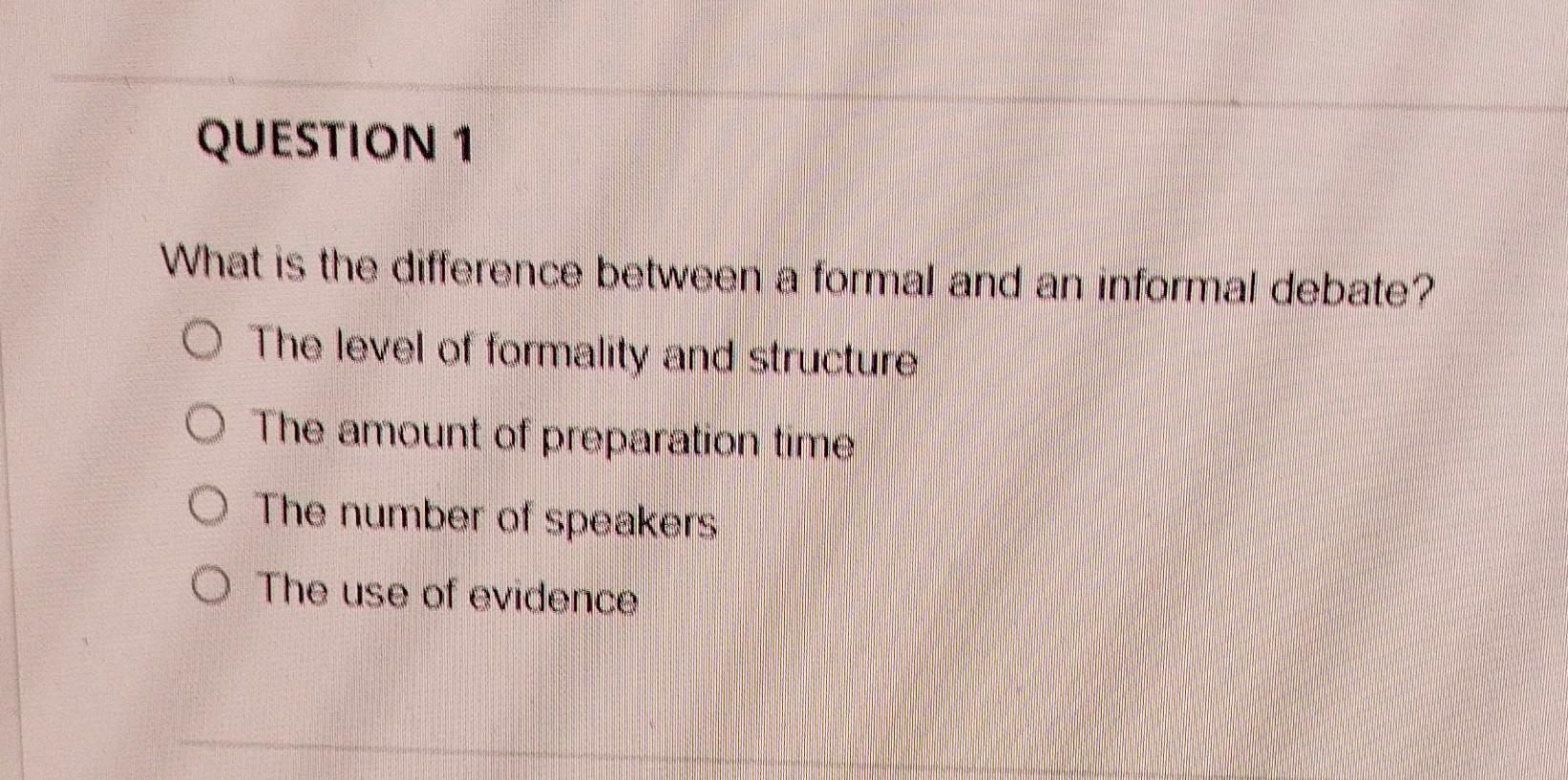 What is the difference between a formal and an | Chegg.com