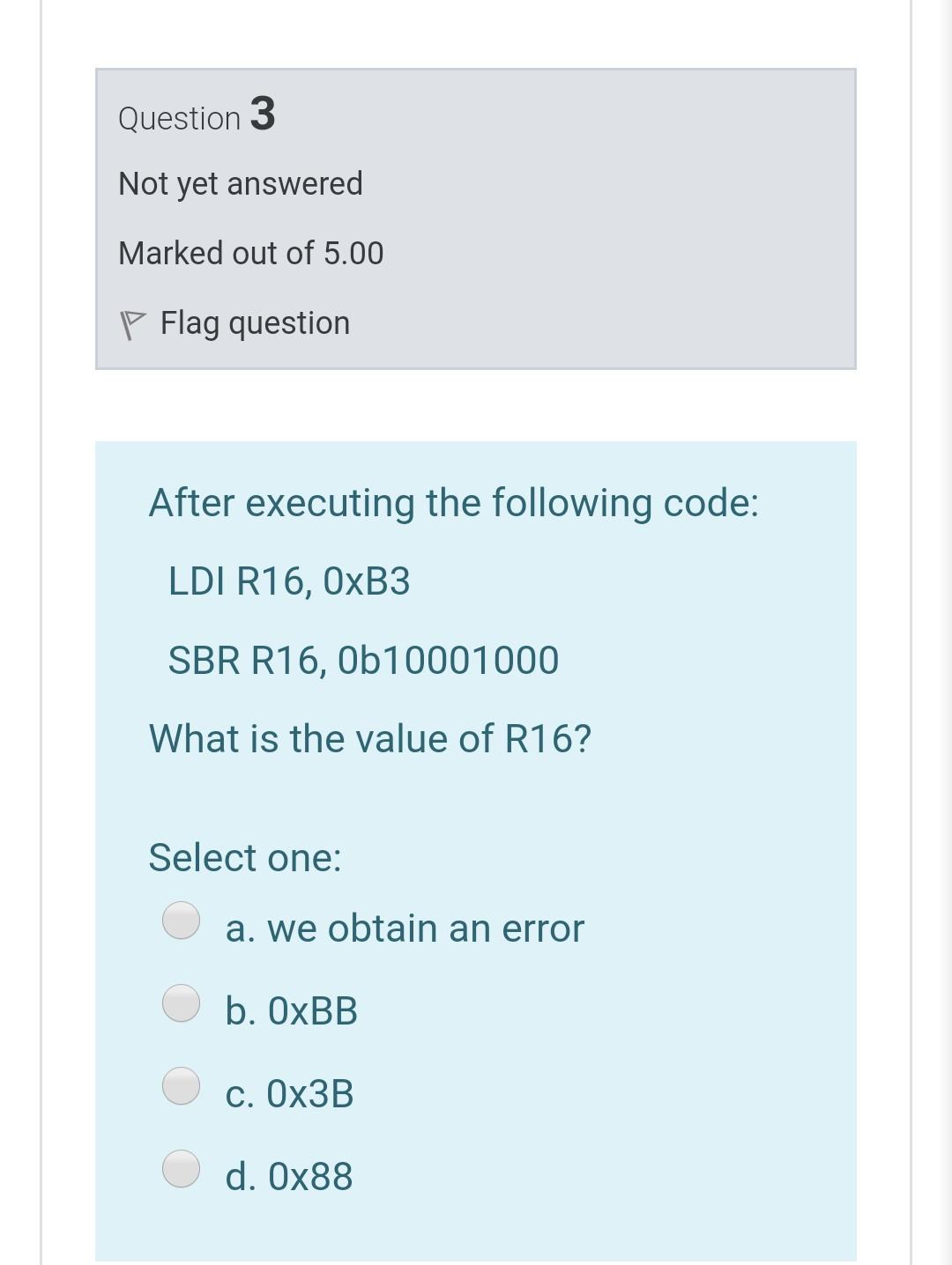 Solved what is the purpose of the following code? CBI DDRB, | Chegg.com
