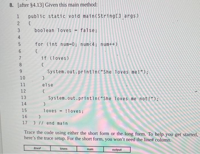 Solved 5. [after §4.10] Given the below program skeleton, | Chegg.com