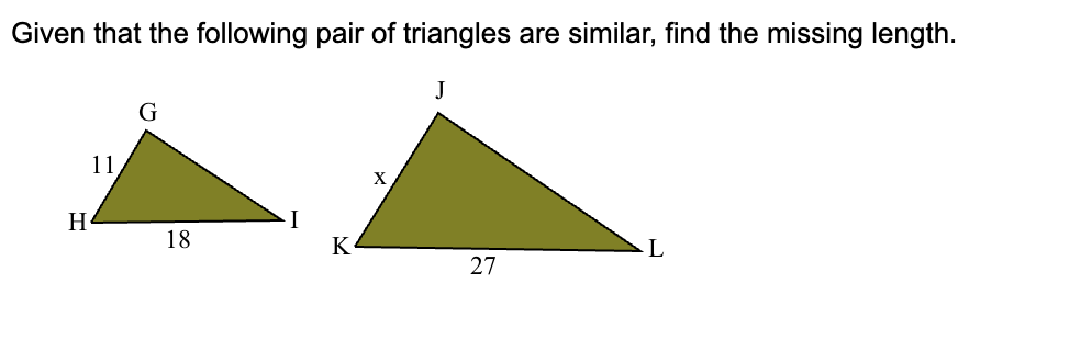 Solved Given that the following pair of triangles are | Chegg.com
