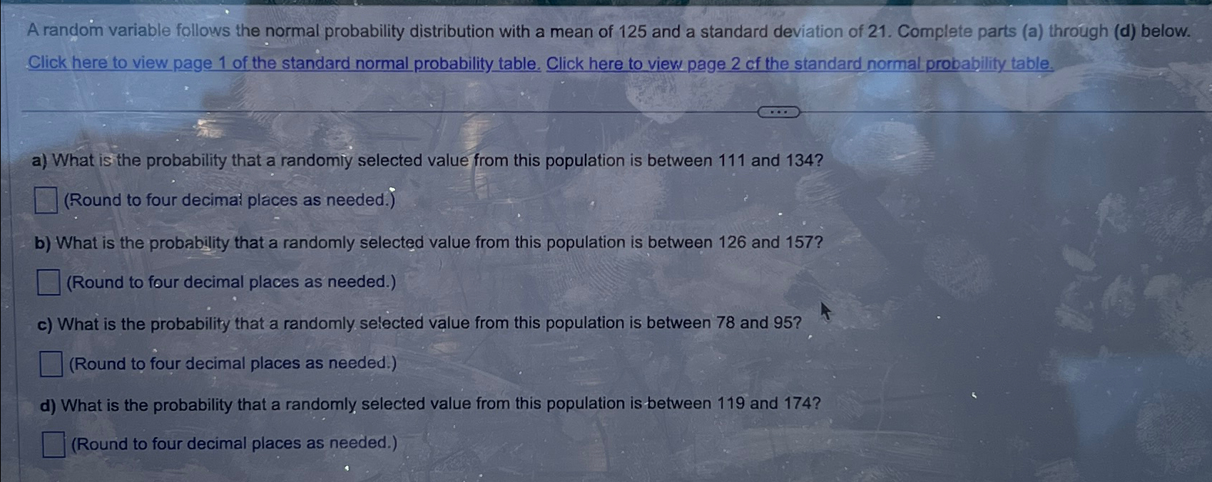 Solved A random variable follows the normal probability | Chegg.com