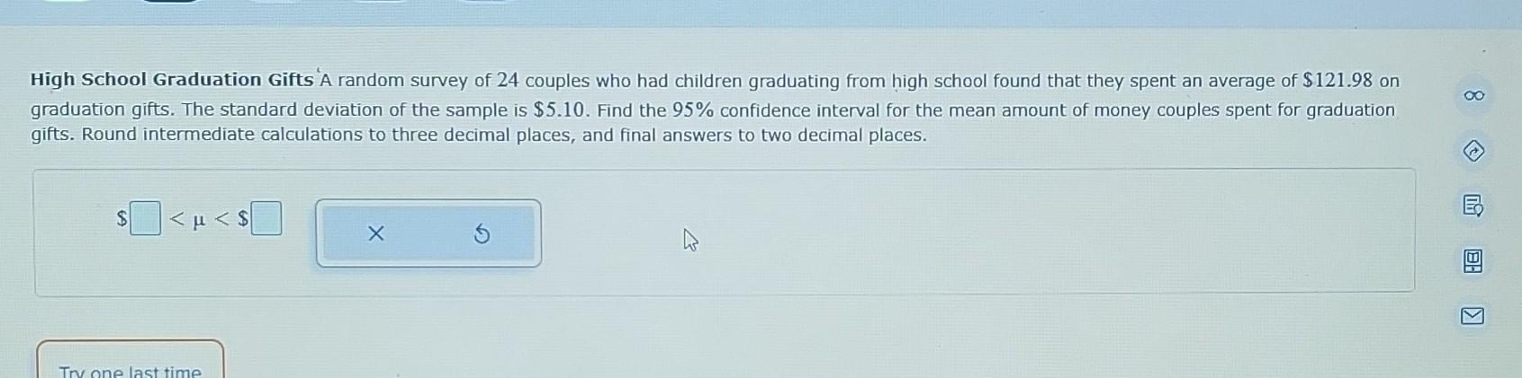 High School Graduation Gifts'A random survey of 24 | Chegg.com