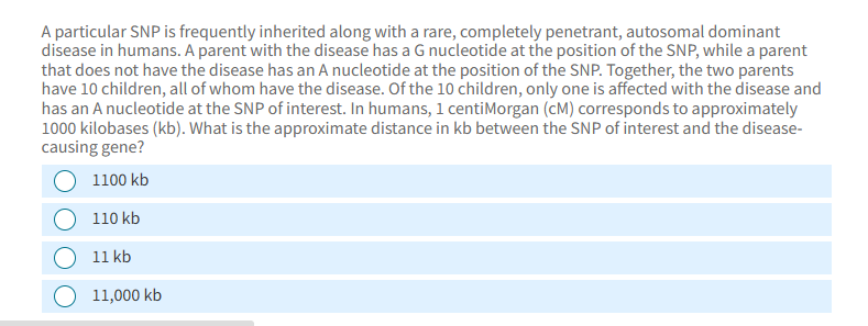 Solved A particular SNP is frequently inherited along with a | Chegg.com