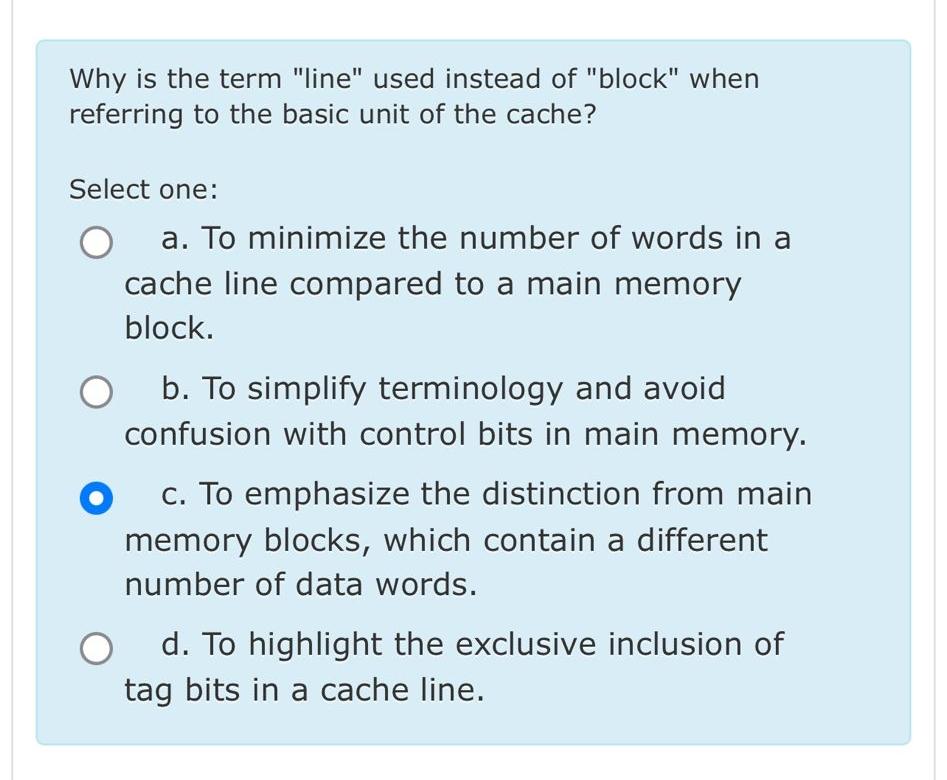 Solved Why is the term "line" used instead of "block" when | Chegg.com