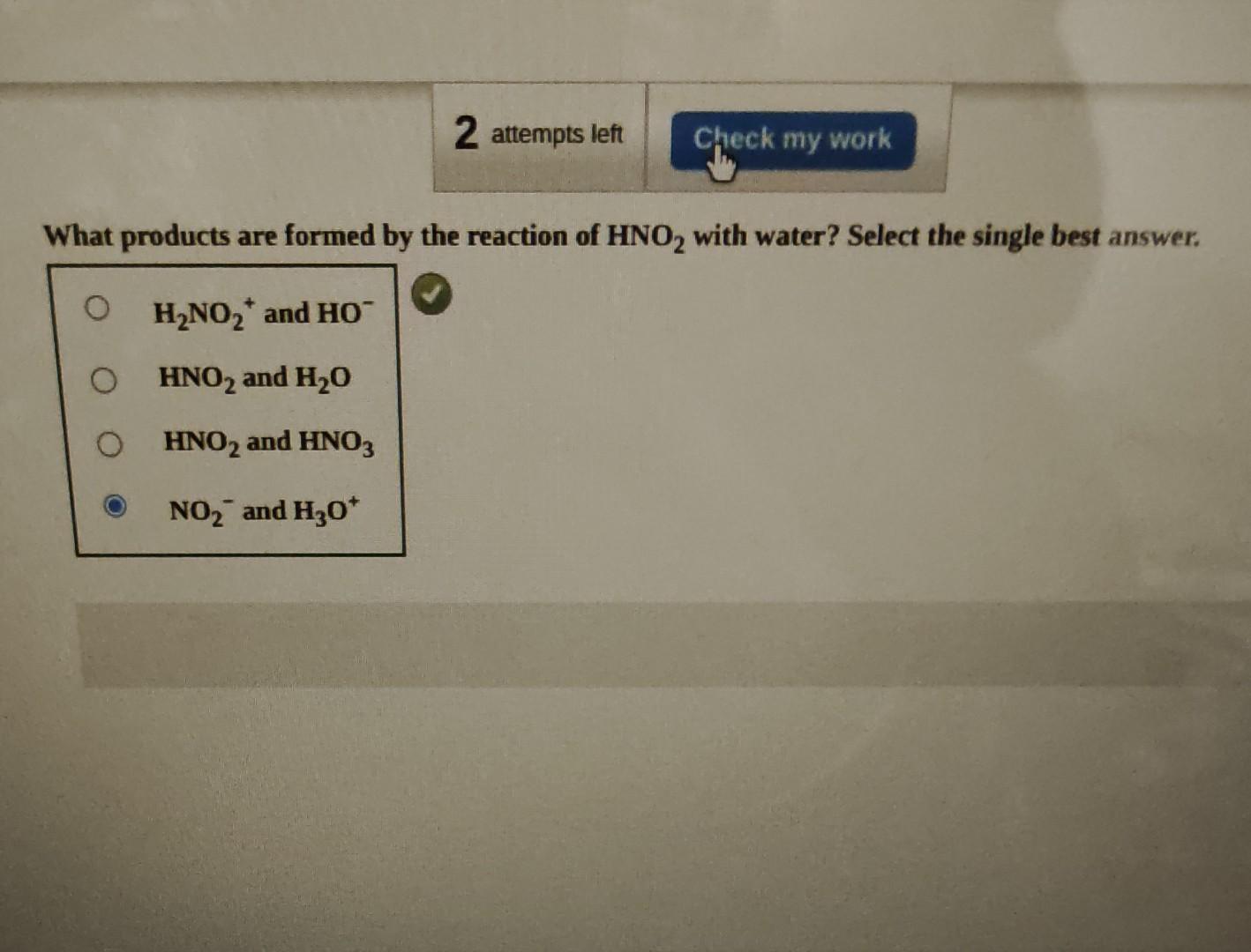 Solved What products are formed by the reaction of HNO2 with | Chegg.com