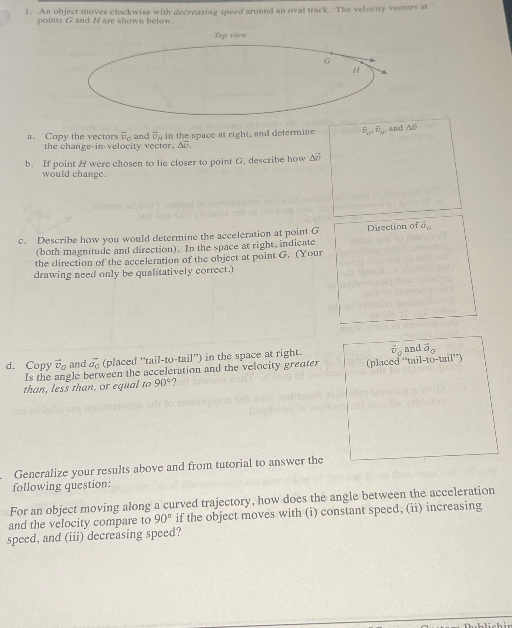 Solved An object moves clockwise with decreasing speed | Chegg.com