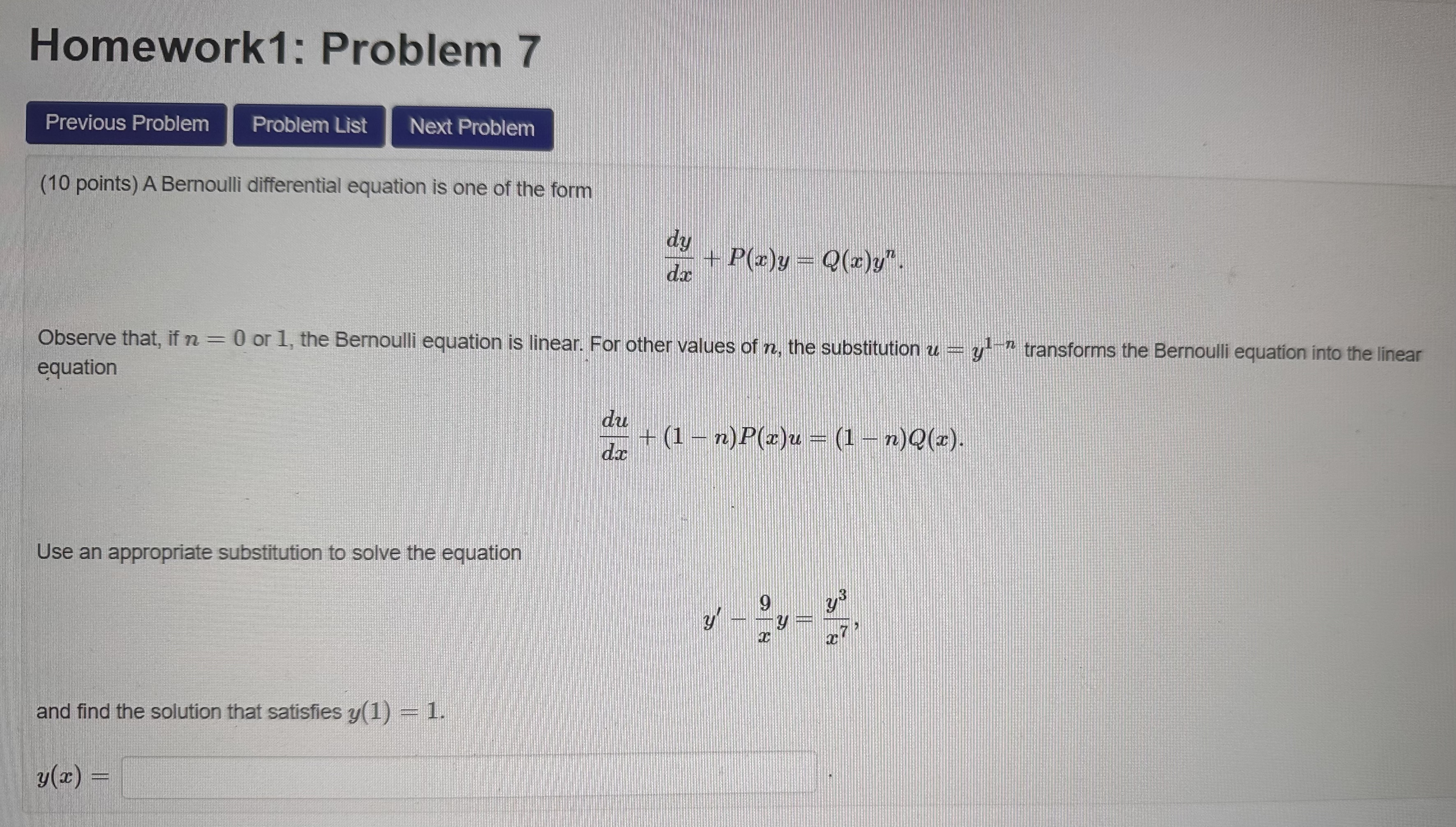 Solved Homework1: Problem 7(10 ﻿points) ﻿A Bernoulli | Chegg.com