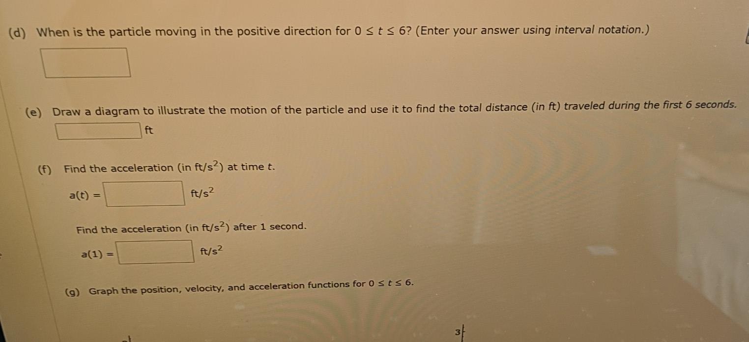 Solved MY NA graphing calculator is recommended. A particle | Chegg.com