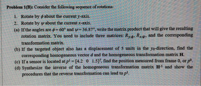 Solved Problem 1(B): Consider the following sequence of | Chegg.com