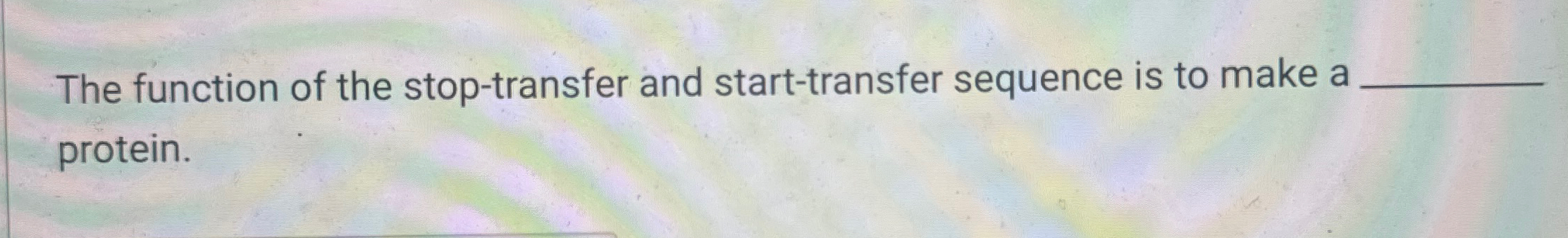 Solved The function of the stop-transfer and start-transfer | Chegg.com