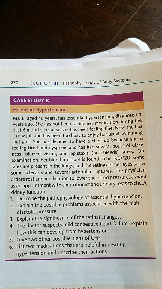 Solved 270 SECTION III Pathophysiology of Body Systems CASE | Chegg.com