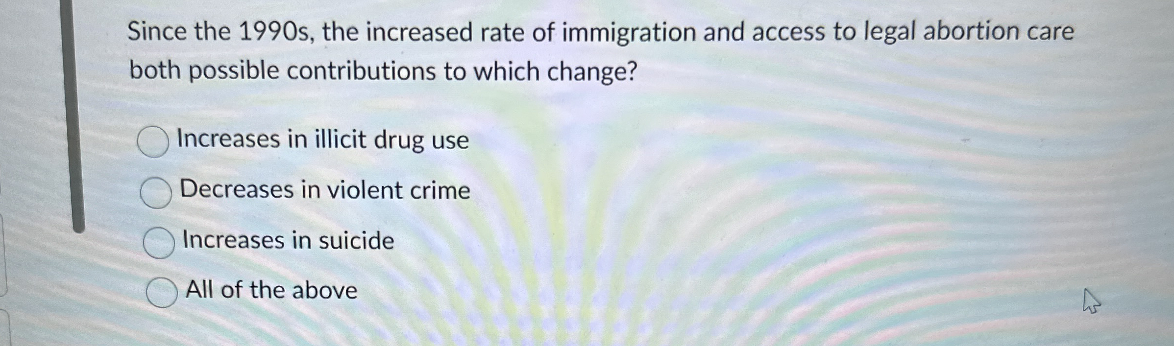Solved Since the 1990s, ﻿the increased rate of immigration | Chegg.com