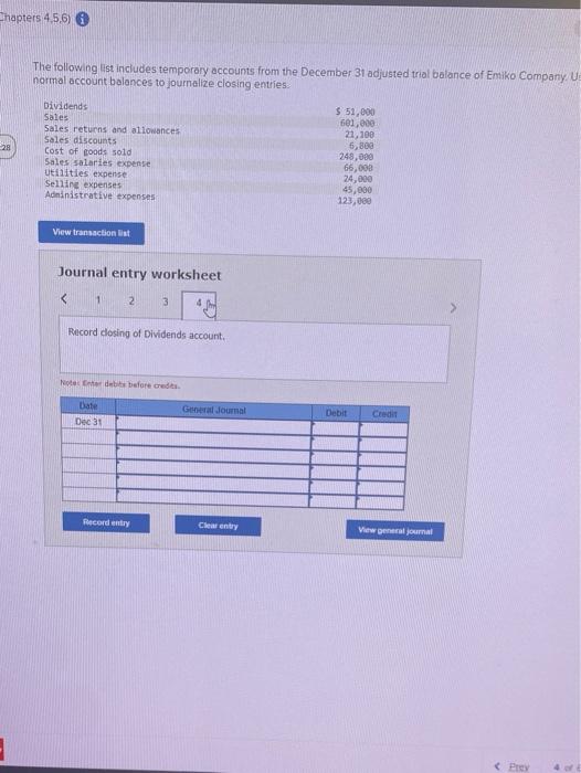 Solved The following list includes temporary accounts from | Chegg.com