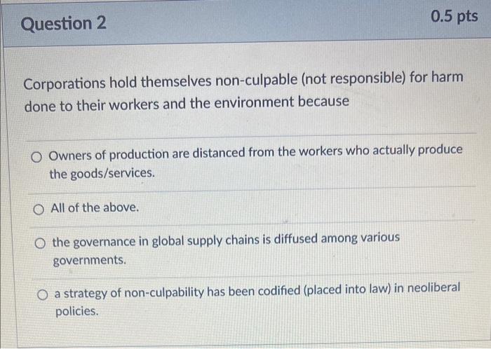 Corporations hold themselves non-culpable (not | Chegg.com