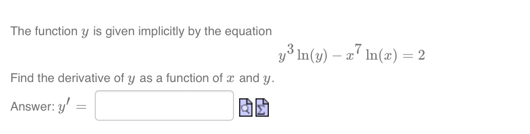 Solved The function y ﻿is given implicitly by the | Chegg.com