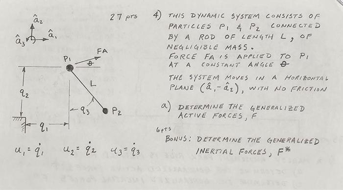 Solved 27 pTS 4) THIS DYNAMIC SYSTEM CONSISTS OF PARTICLES | Chegg.com